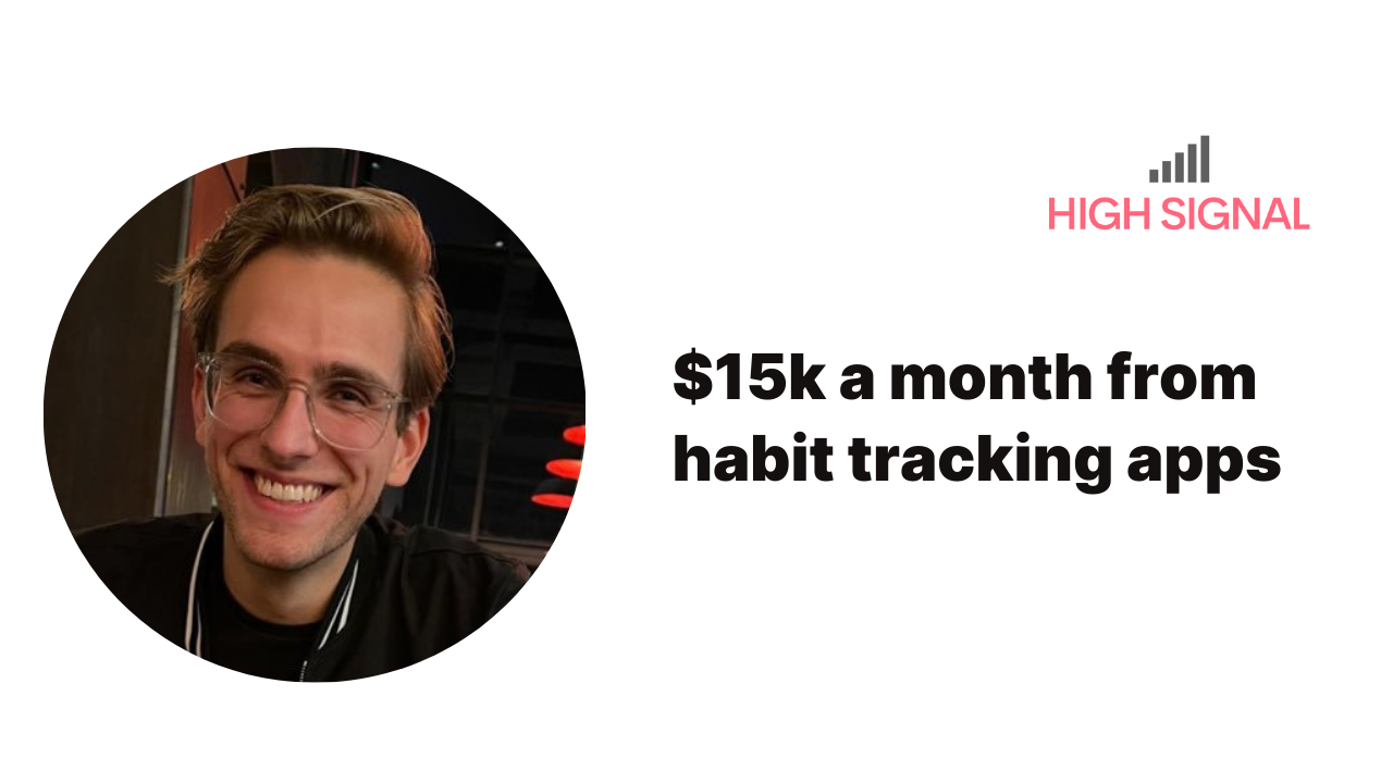 $15k a month from habit tracking app